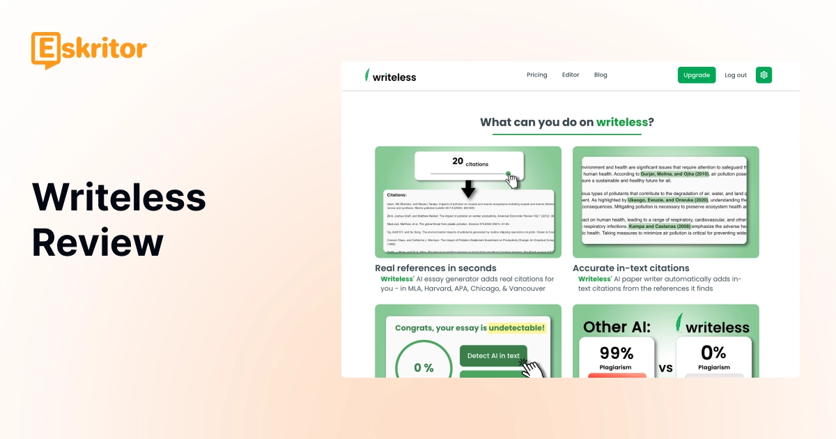 Writeless Review: Features, Pricing, Pros & Cons