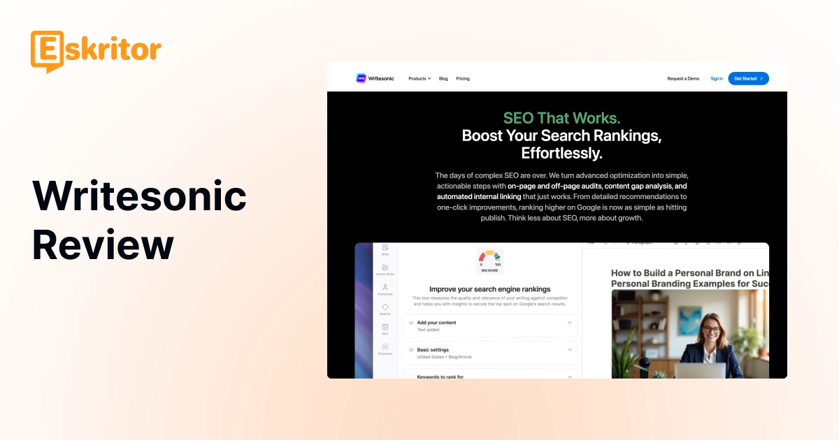 Writesonic Review: Features, Pros, Cons & Alternatives